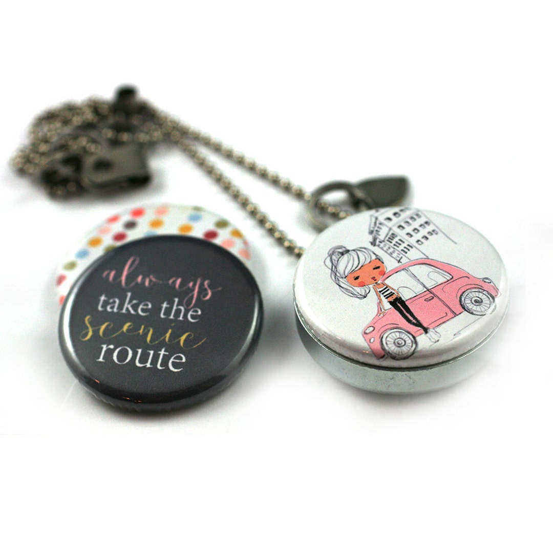 Personalized Road Trip Necklace • Road Trip Locket • New Driver Gift ...