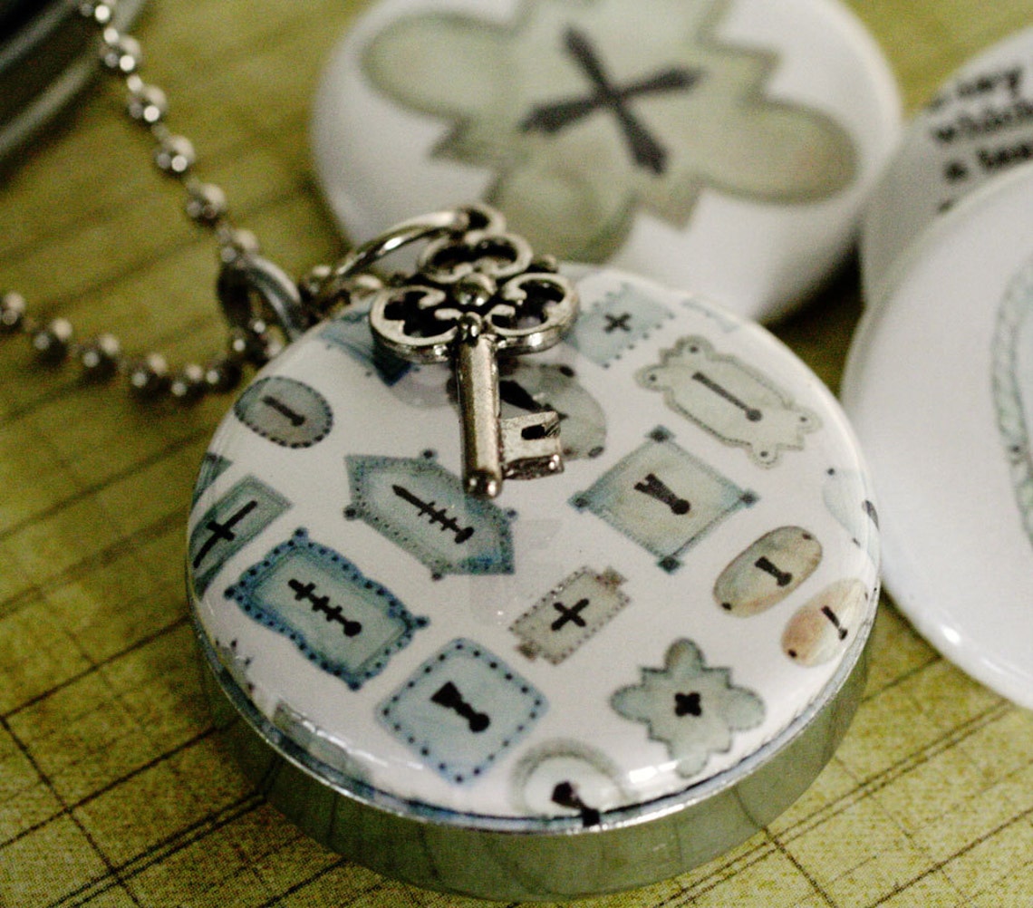 Lock and Key Necklace Lock and Key Locket 5 Magnetic - Etsy