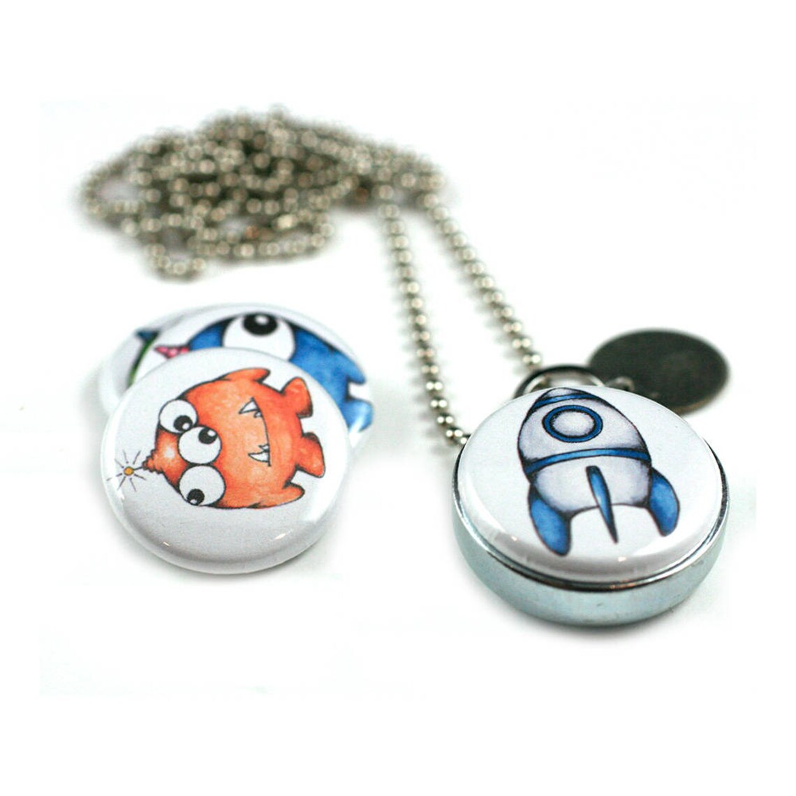 Monsters From Outerspace Necklace • Cute Alien Monster Jewelry ...