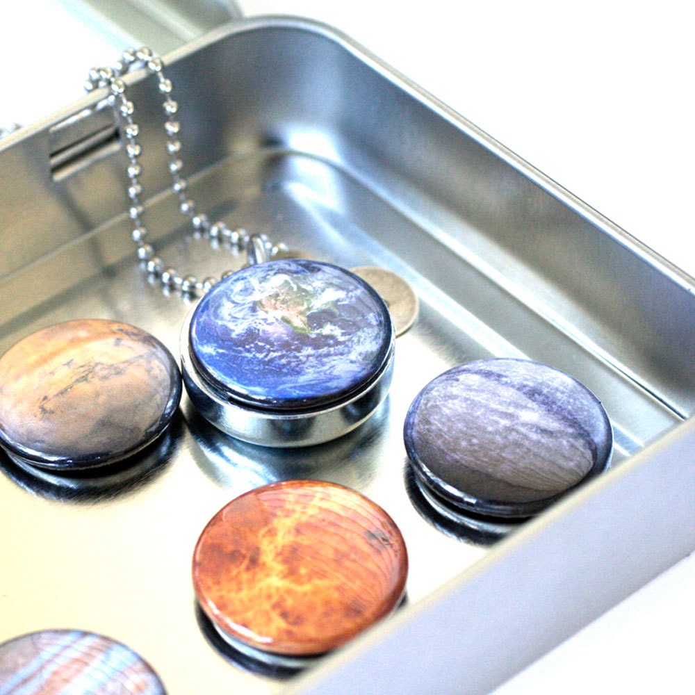Solar System Necklace • Solar System Locket • Planet Necklace • Space ...