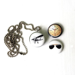 Airplane Necklace, Airplane Locket, Airplane Gift, Retro Bi Plane ...