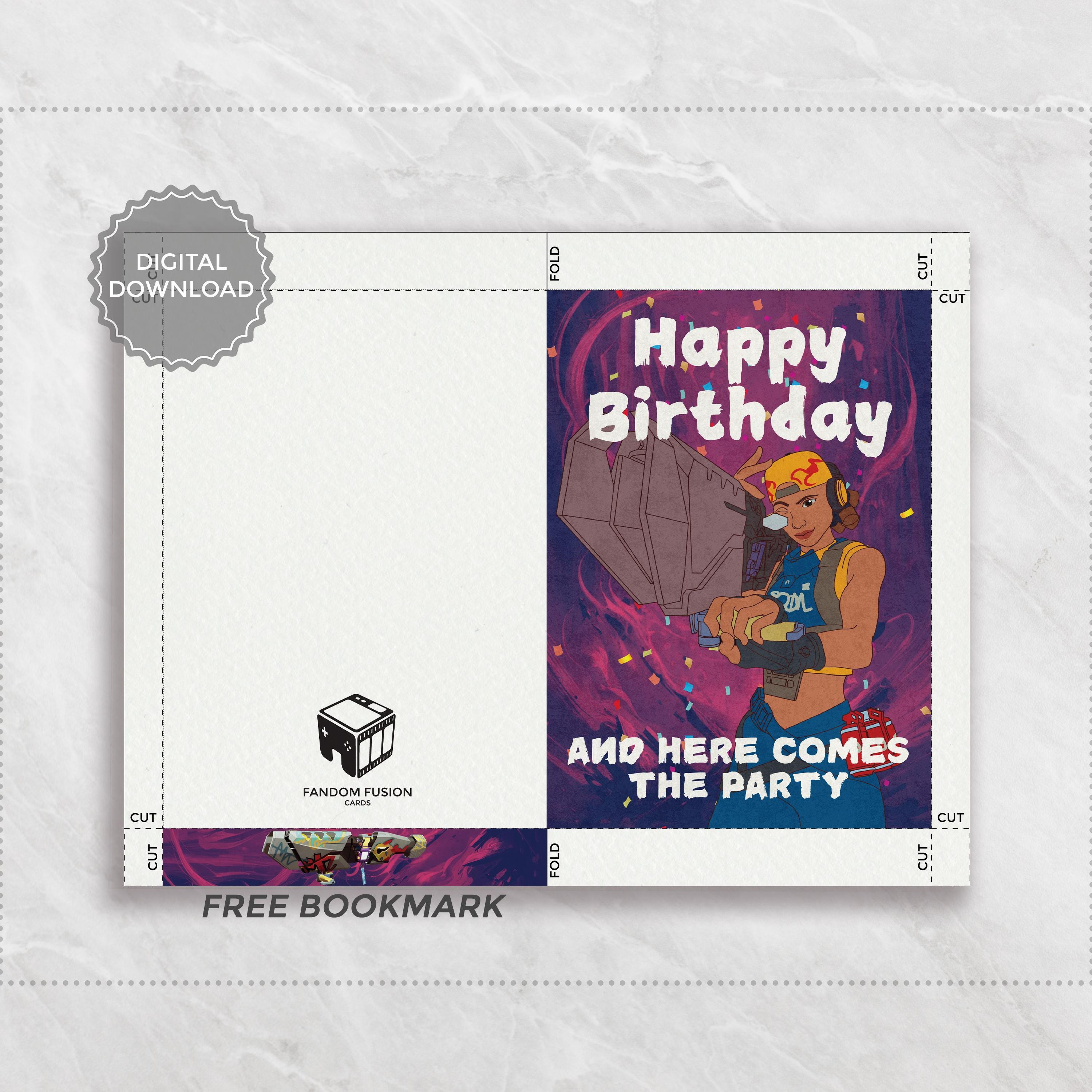 Fan Art, Raze, Val, Birthday Card, Gamer, Gift, Twitch, Streaming, PC ...
