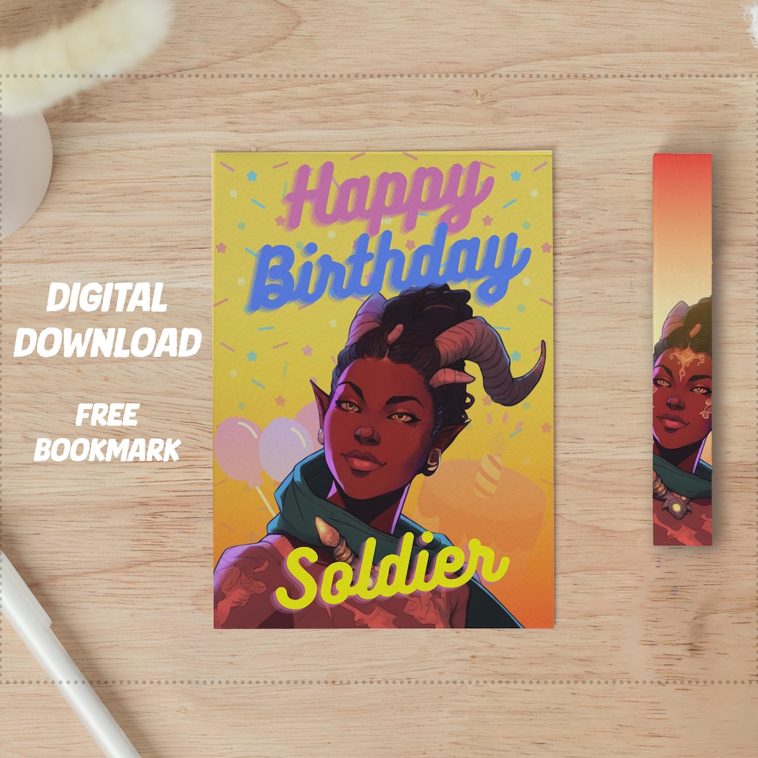 Fan Art, Baldurs Gate, Karlach, Birthday Card, Happy Birthday, Gamer ...