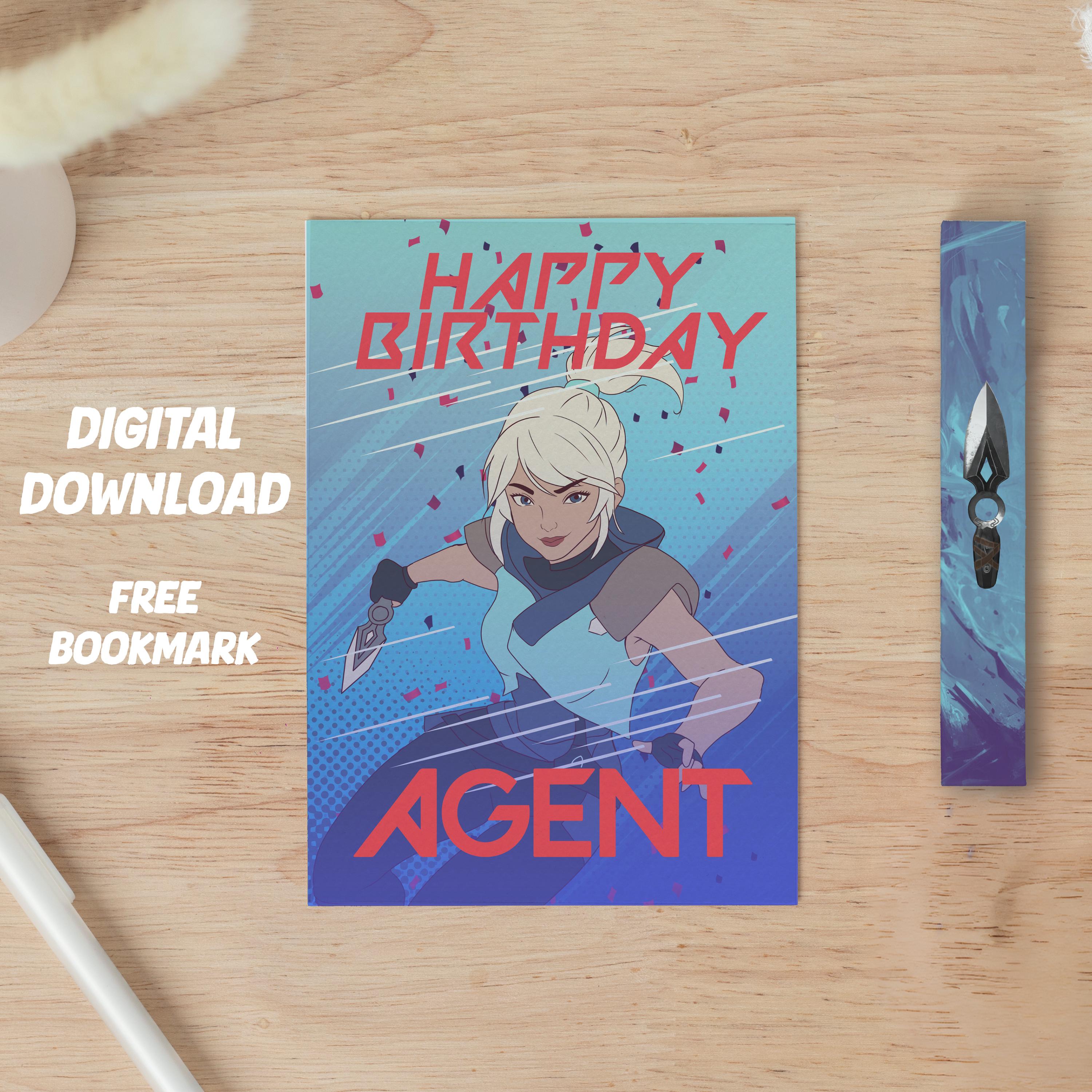 Fan Art, Jett, Valorant, Birthday Card, Gift, Gaming, Twitch, Streaming ...