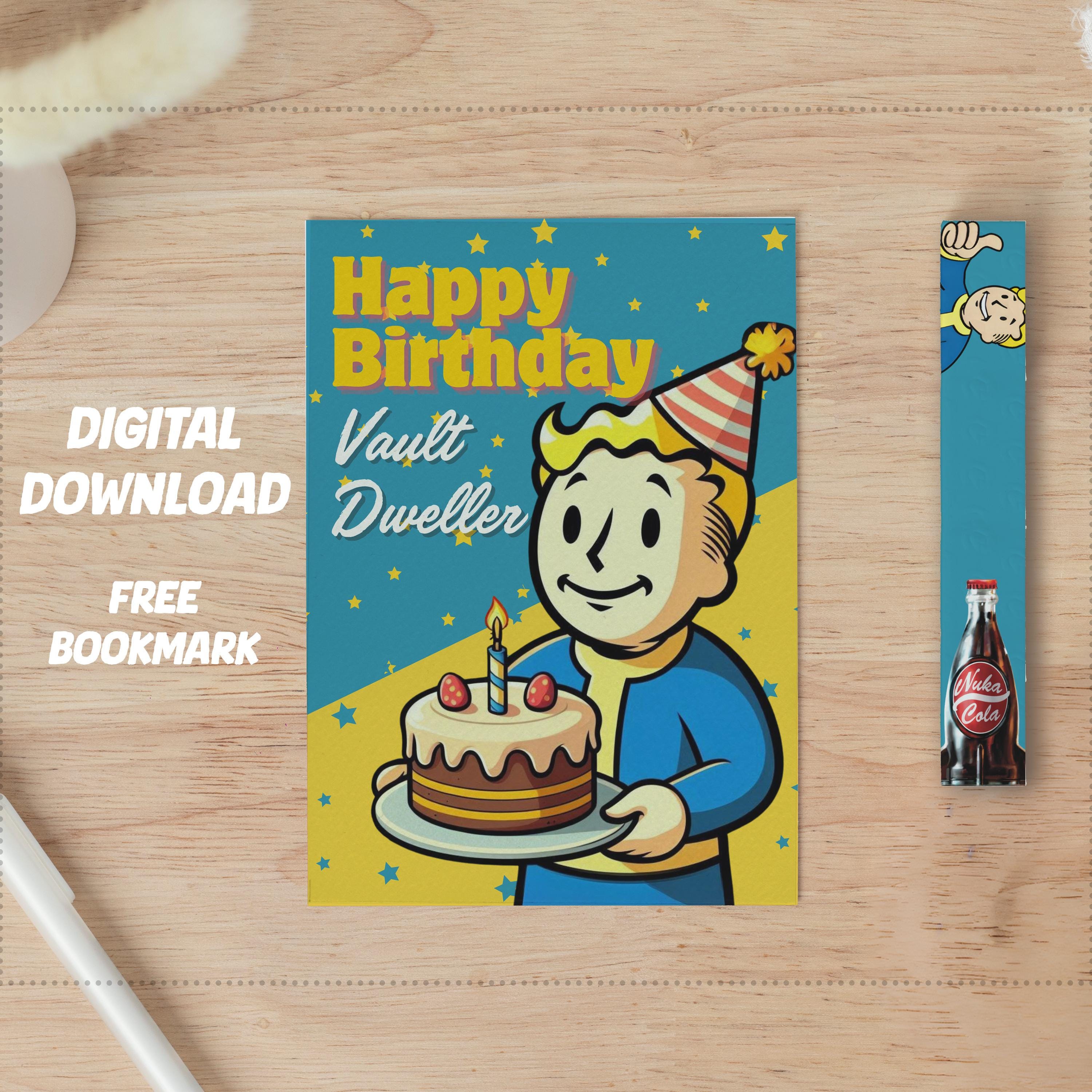 Fan Art, Fallout, Birthday Card. Vault Dweller, Happy Birthday, Nuka ...