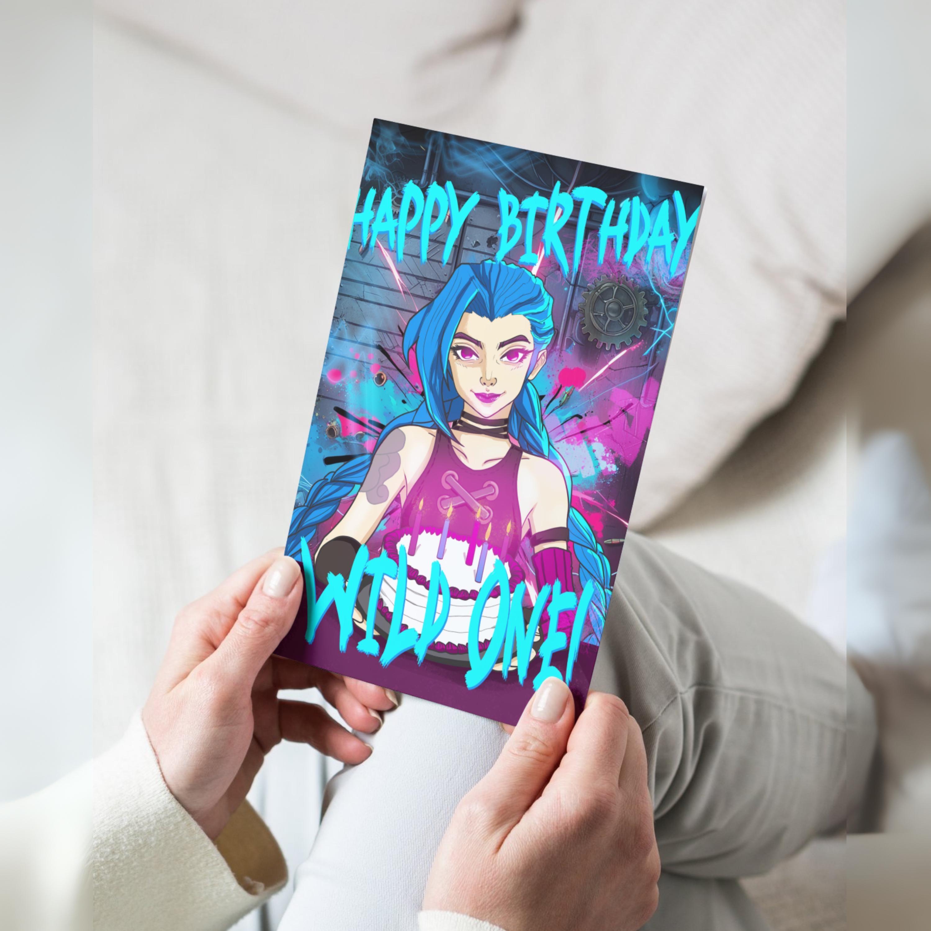 Jinx,fan Art, Arcane, Birthday Card, Bookmark, Powder, League of ...