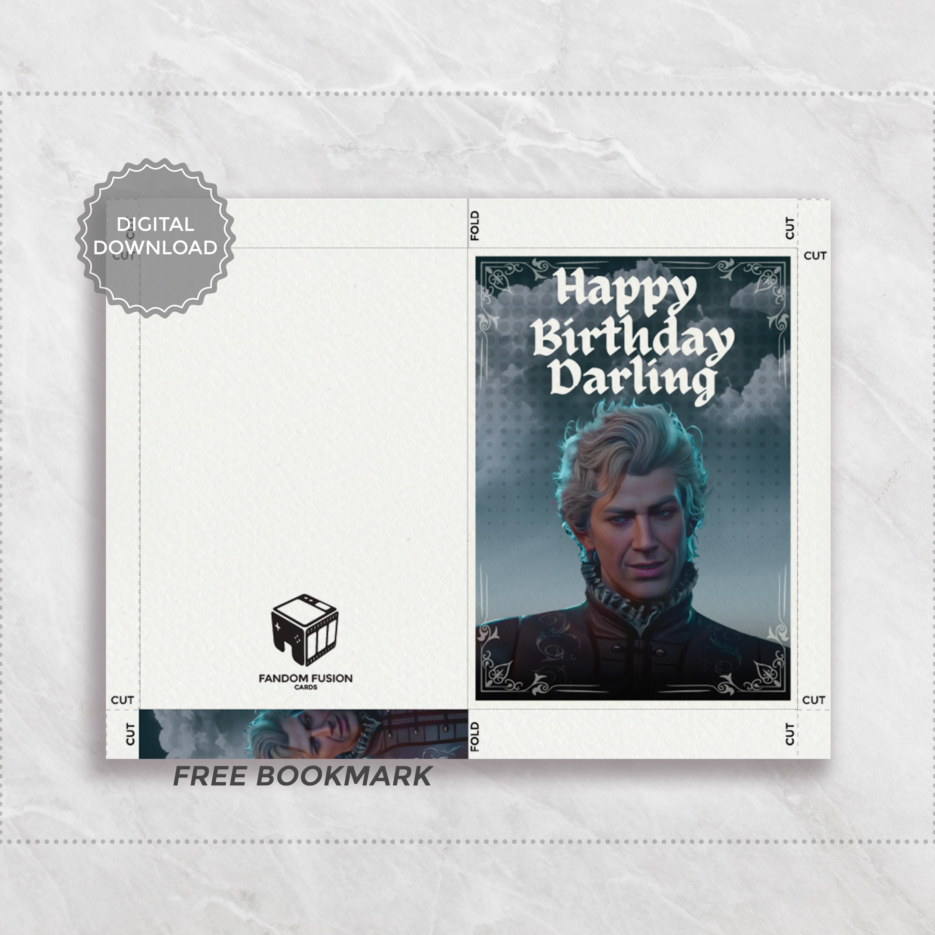 Fan Art, Baldurs Gate, Astarion, Birthday Card, Gaming, Gift, Gamer ...