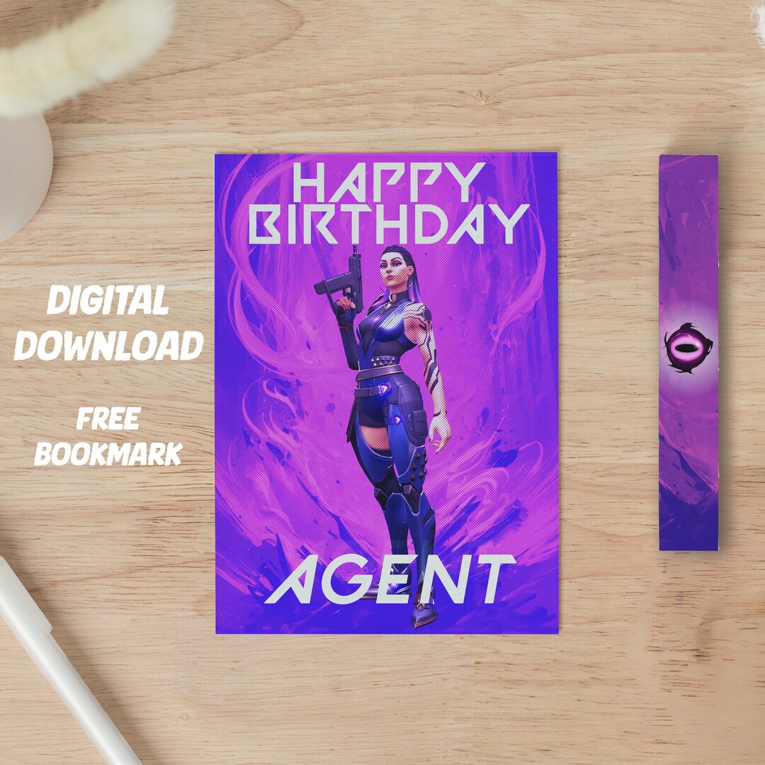 Fan Art, Val, Birthday Card, Gamer, Gift, Cute, Gamer, Streaming ...