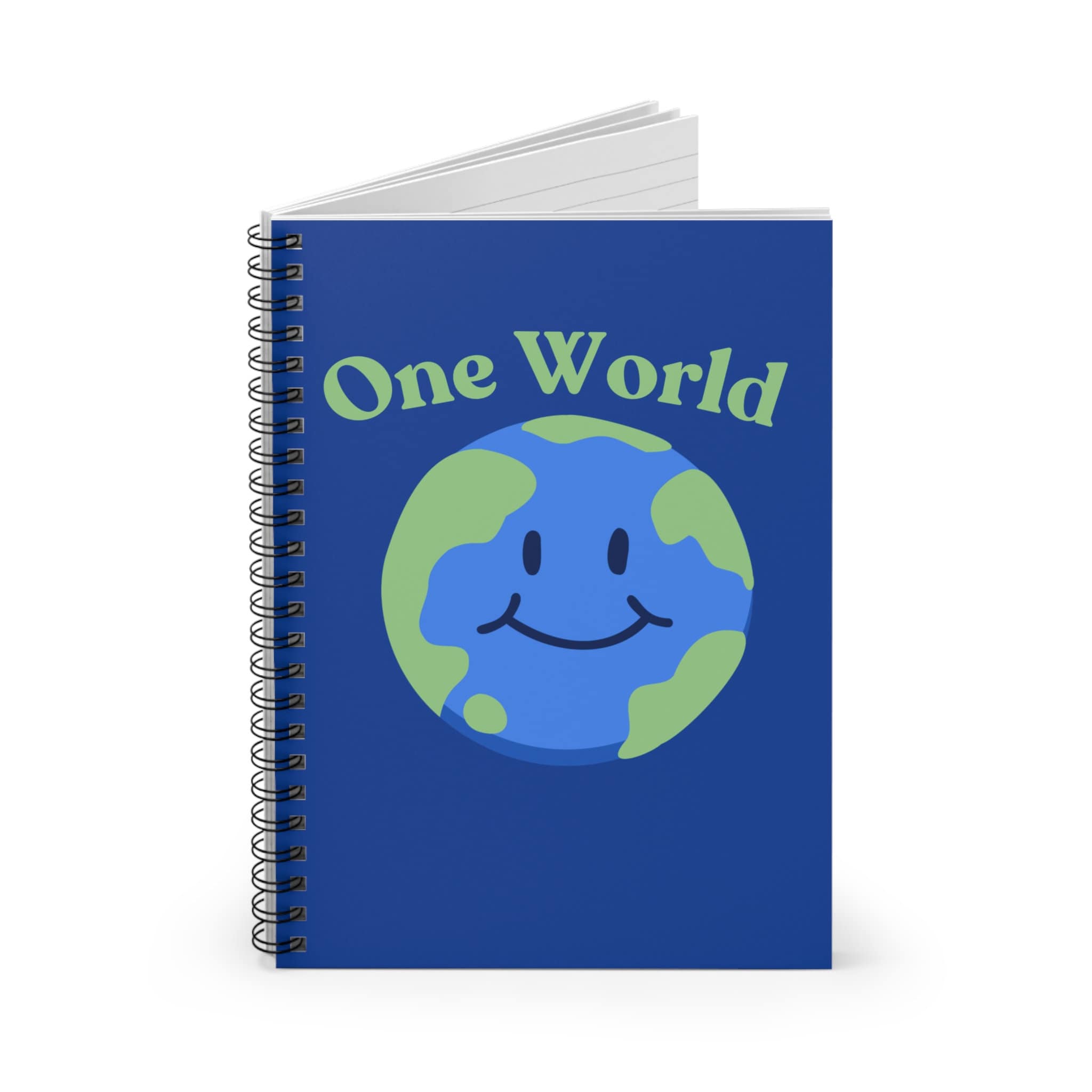 One World Earth Spiral Notebook - Ruled Line - Etsy