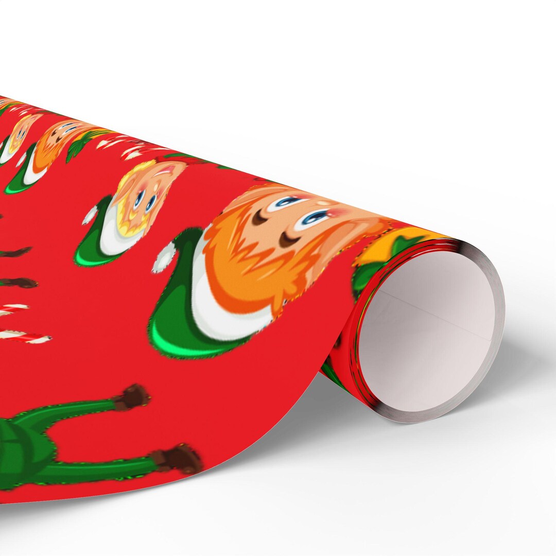 Christmas Elf Wrapping Paper - Etsy