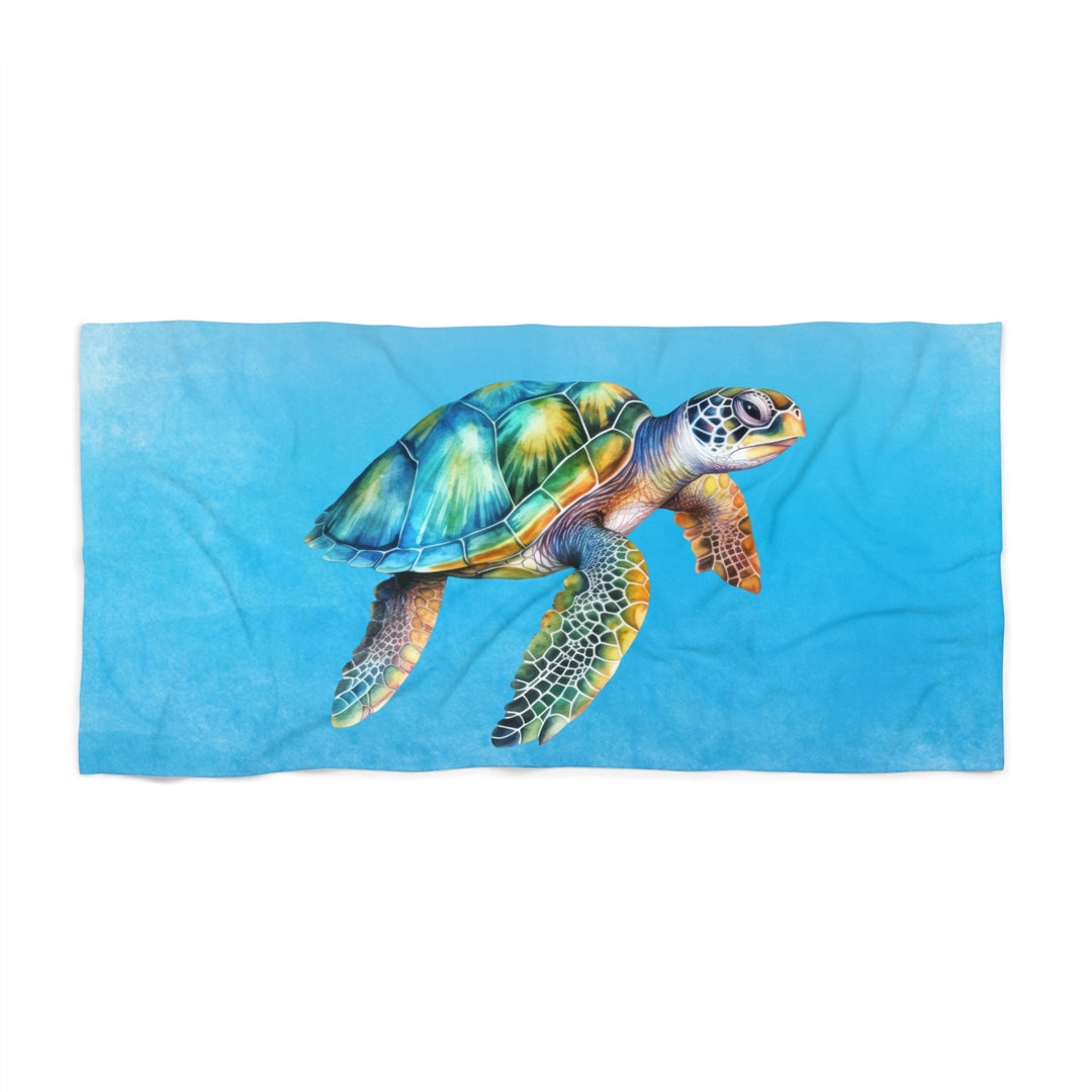 Sea Turtle Beach Towel - Etsy