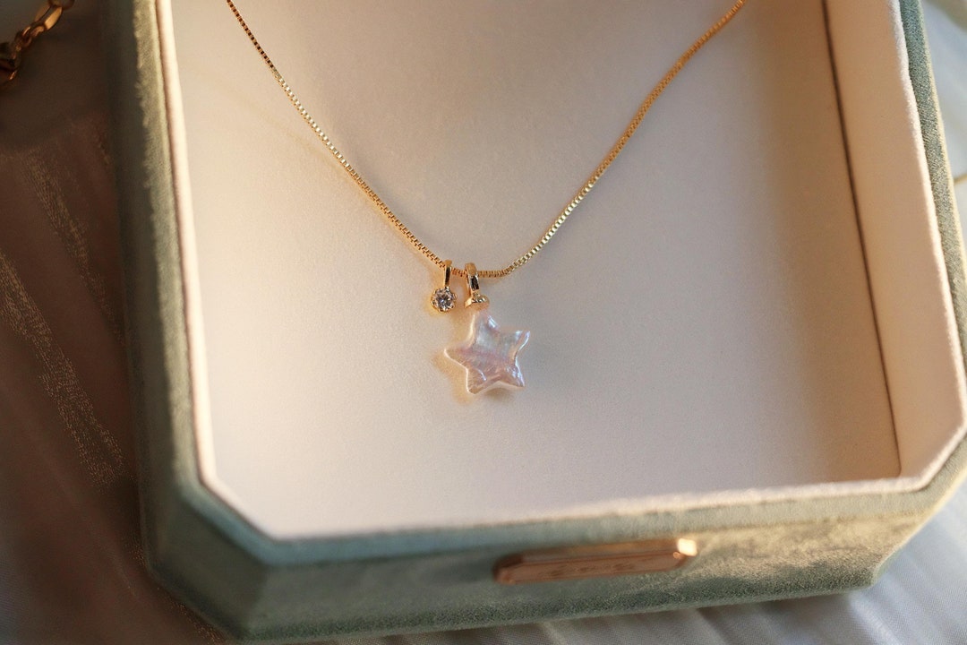 12mm Freshwater Star Pearl Necklace, Natural Star Pearl Pendant ...