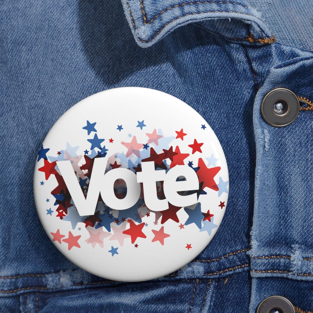 Pin Buttons Show Your Style With Custom Voting Pins, Election Campaign ...
