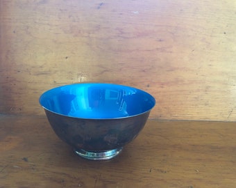 Blue enamel bowl | Etsy