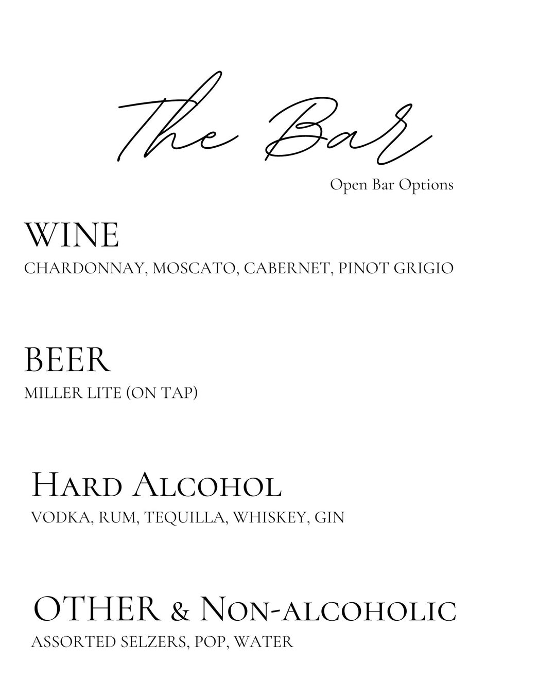 The Bar Sign, Custom Bar Sign Wedding Signage Event Bar Sign - Etsy