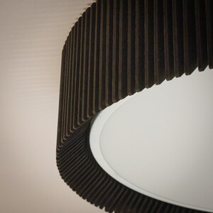 Modern Large Led Downlight, Natural Oak Wood Lamp, Minimalistic ...