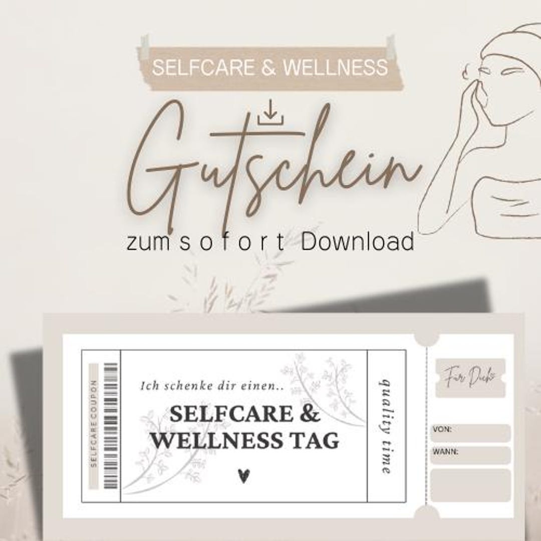 Voucher Wellness Day | Voucher for Time Together | Template Edited ...