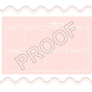 Pastel Pink Weekly Fill in Planner - Etsy