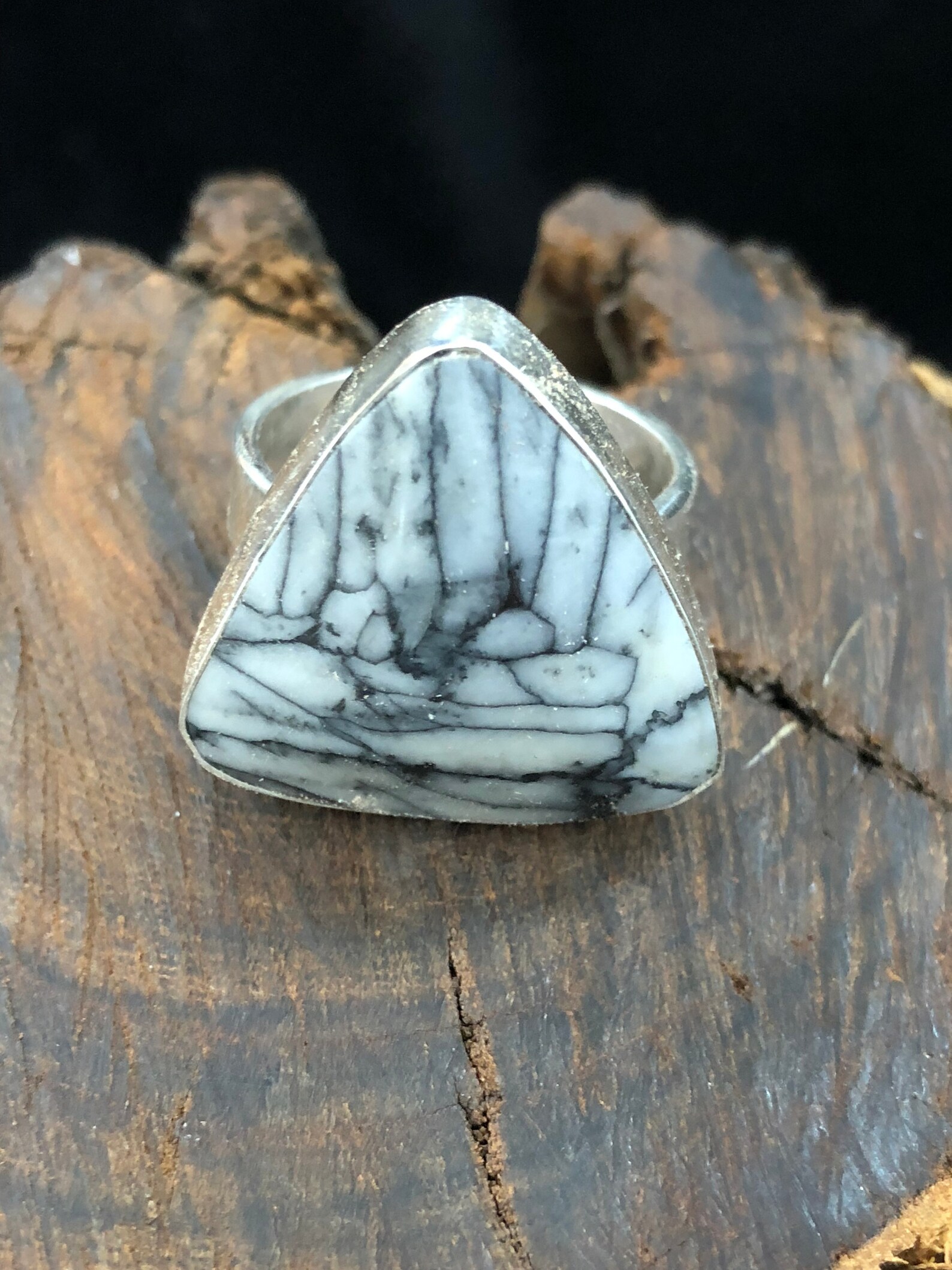 Pinolith Unisex Sterling Silver Statement Ring US Size 10.25-10.5 - Etsy