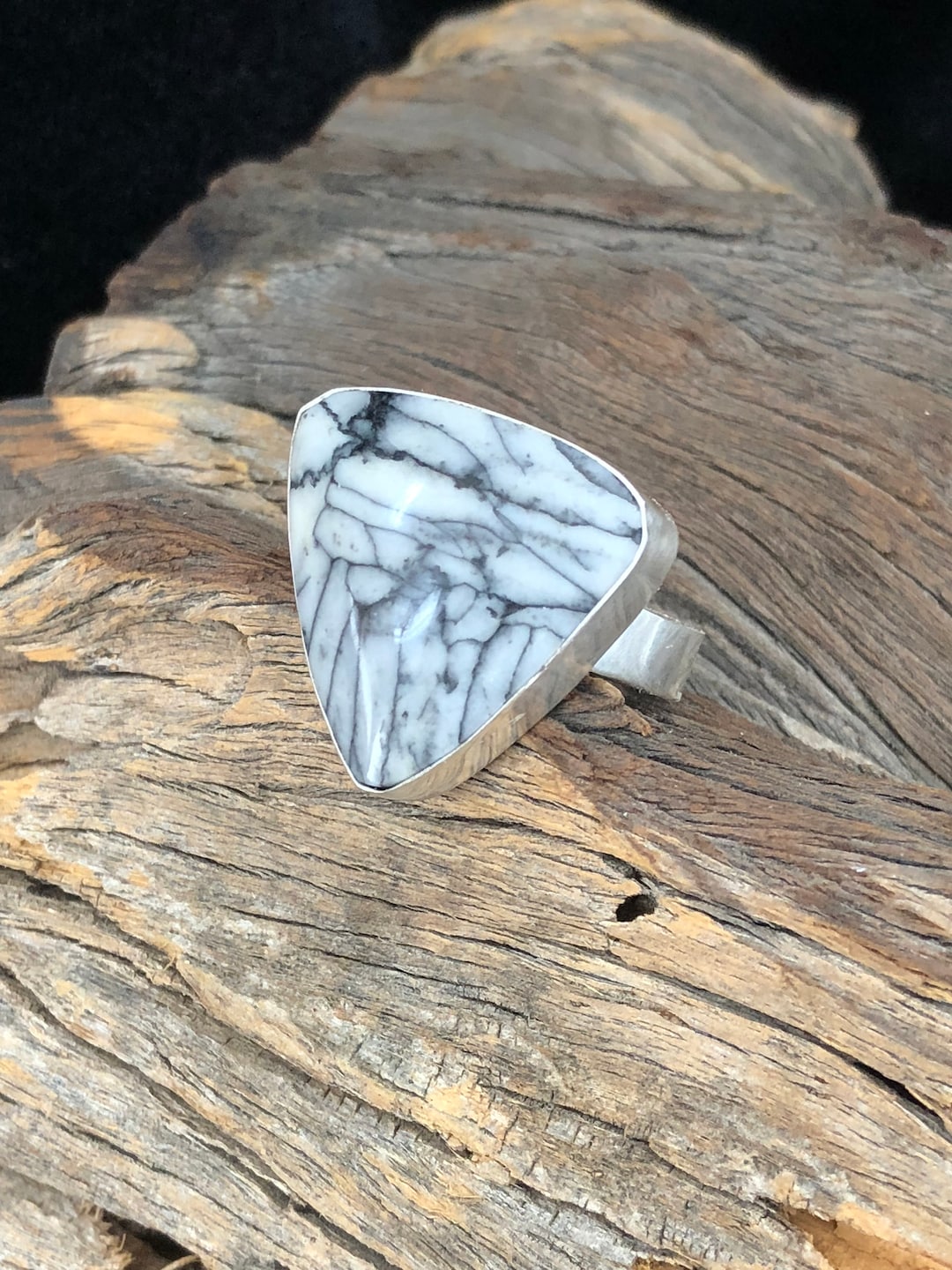 Pinolith Unisex Sterling Silver Statement Ring US Size 10.25-10.5 - Etsy
