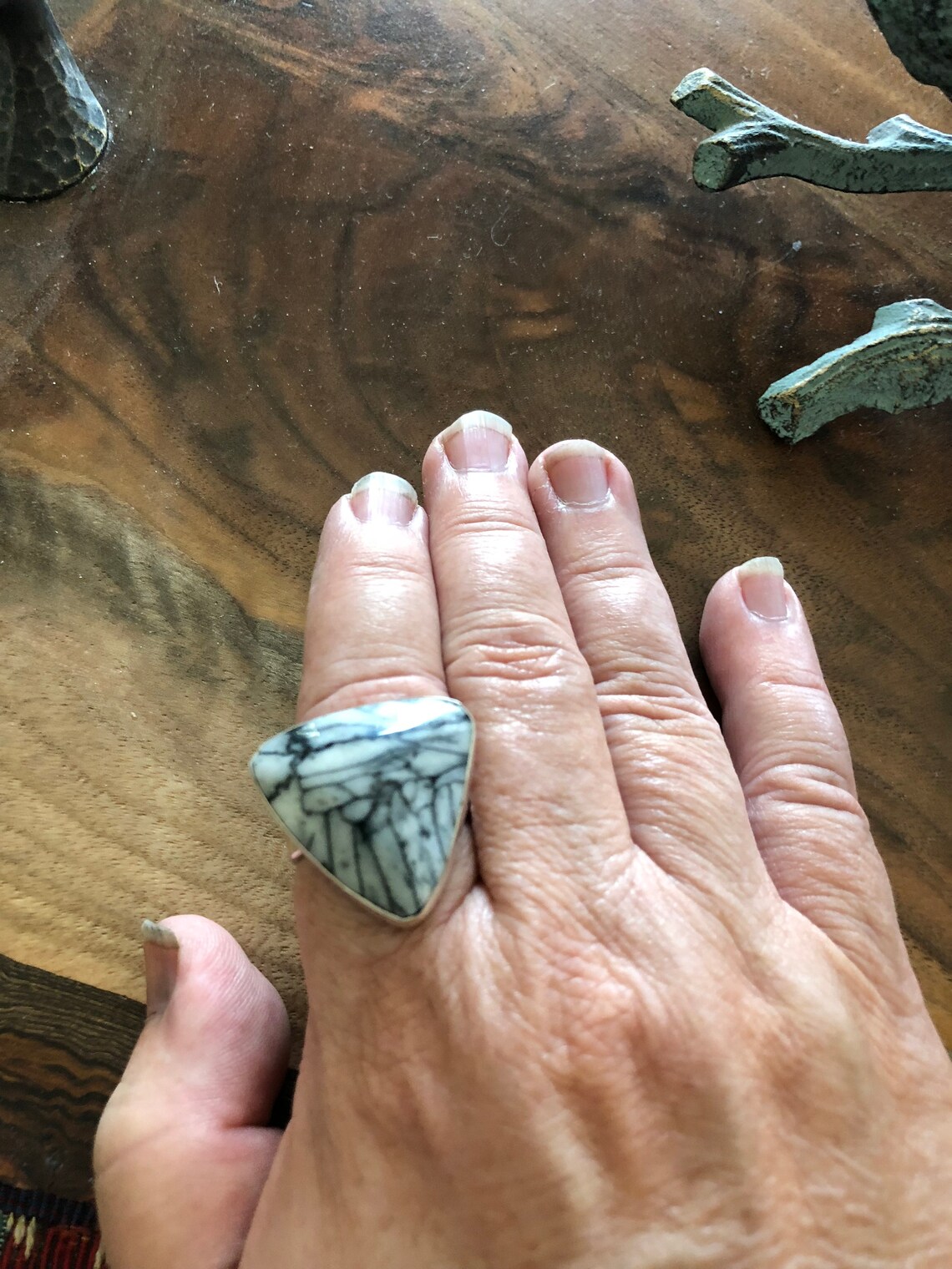 Pinolith Unisex Sterling Silver Statement Ring US Size 10.25-10.5 - Etsy