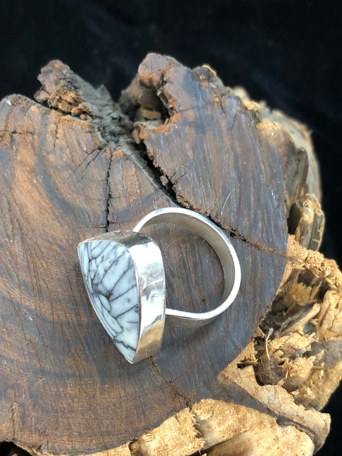 Pinolith Unisex Sterling Silver Statement Ring US Size 10.25-10.5 - Etsy