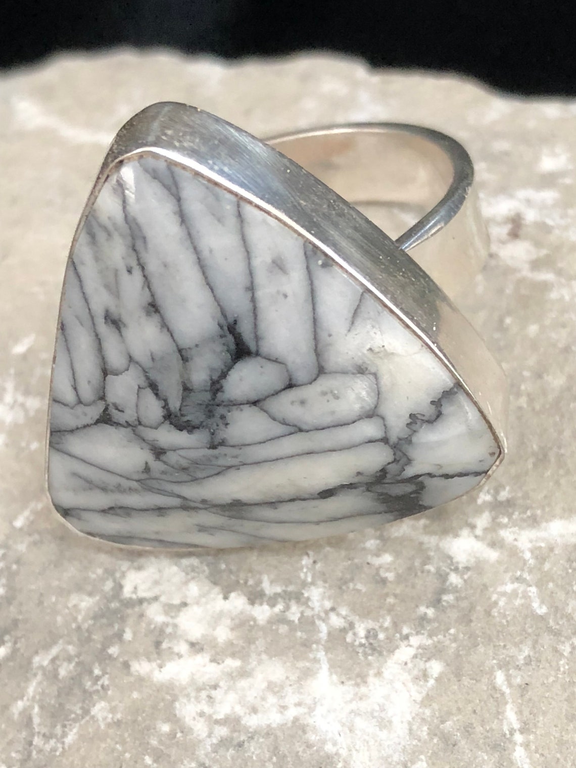 Pinolith Unisex Sterling Silver Statement Ring US Size 10.25-10.5 - Etsy