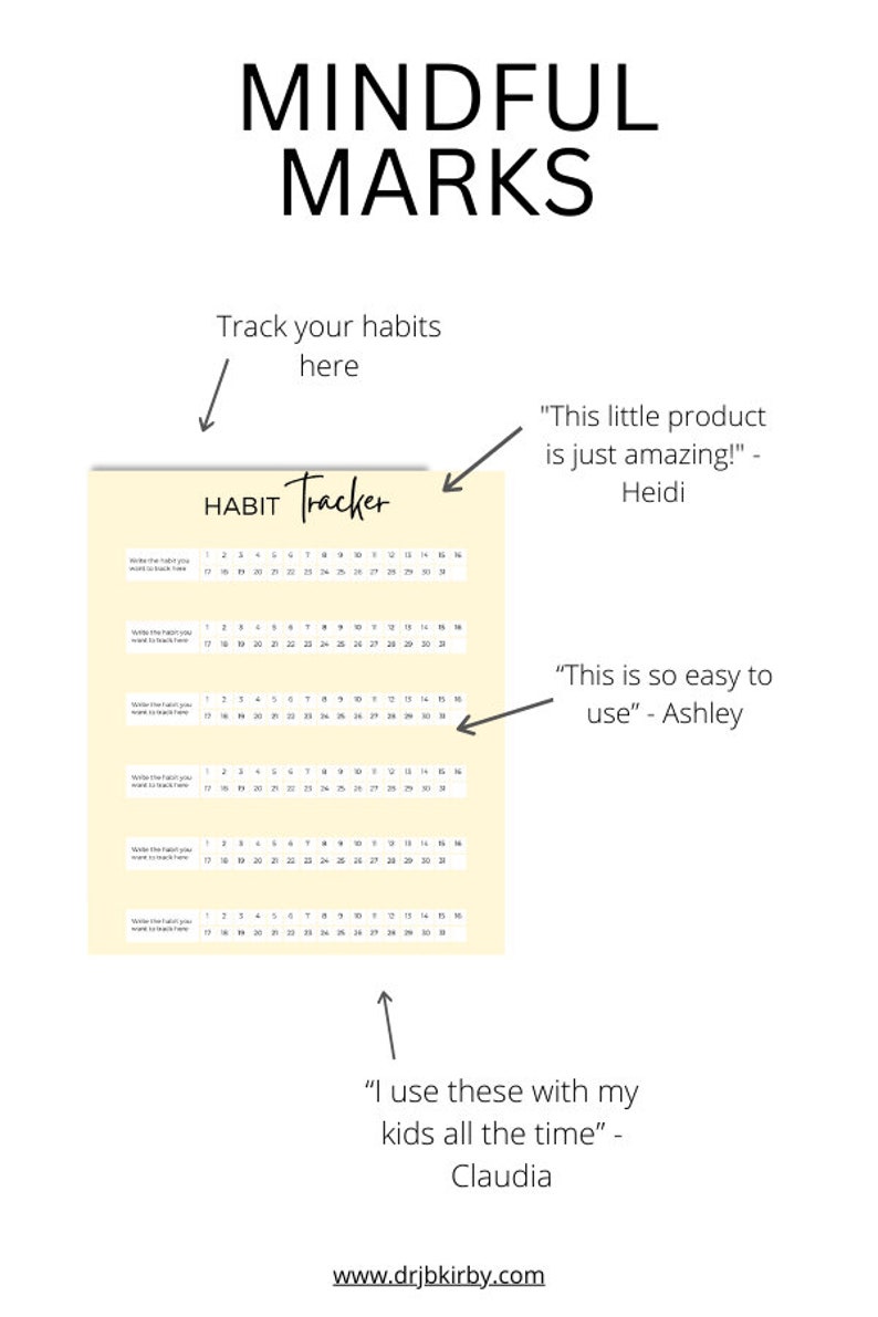 Habit Tracker Printable, Daily Habit Tracker, Motivation, Journal ...