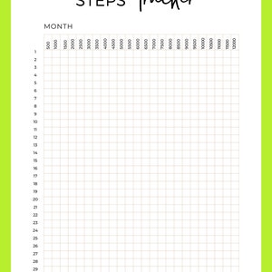 Customizable Step Tracker - Etsy