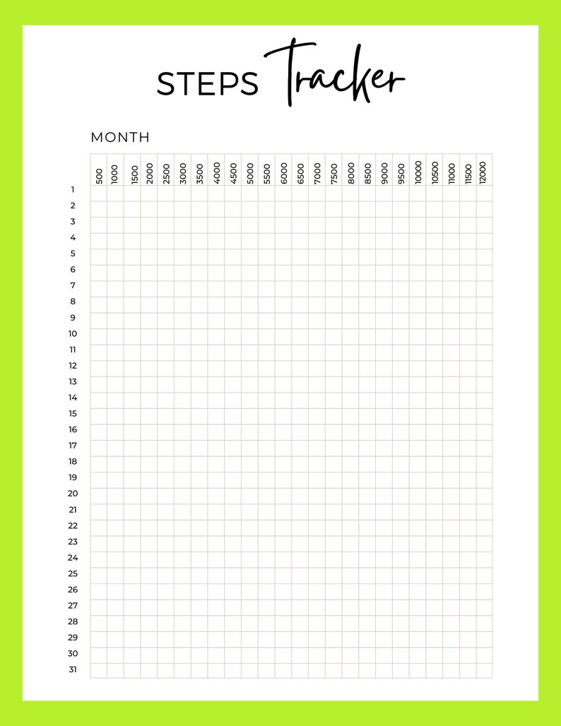 Customizable Step Tracker - Etsy
