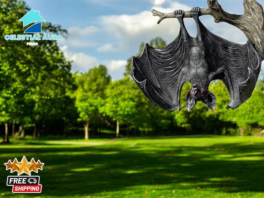 Bat Tree Hugger Sculpture | Gothic Hanging Ornament Statue | Indoor ...