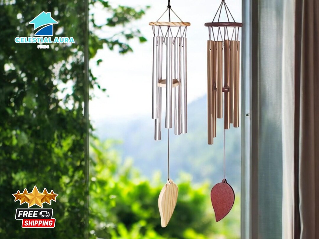 Tube Bells Wind Chime | Elegant Wooden Hanging Ornament | Stylish ...