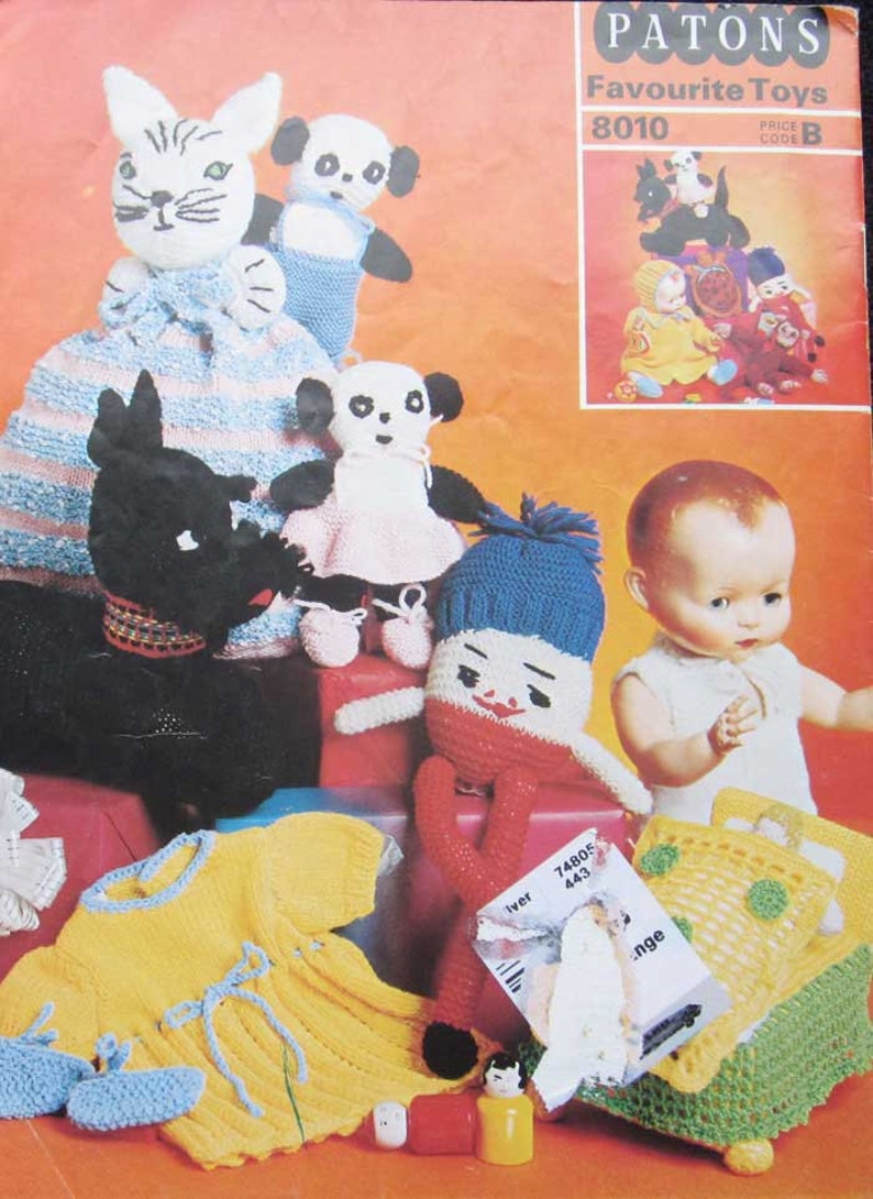 Vintage Patons Favorite Toys Knitting Pattern Book - Etsy