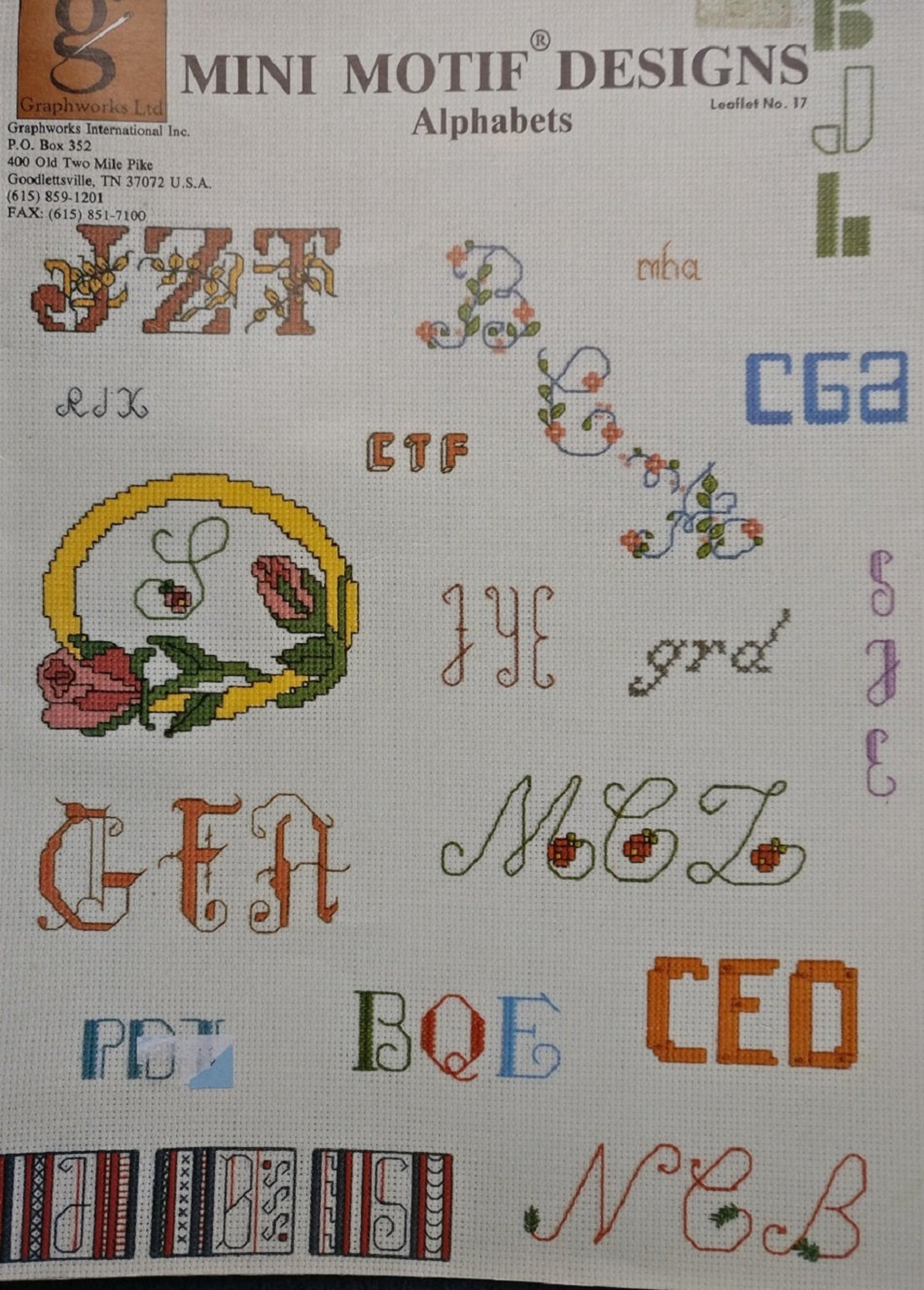 Mini Motif Designs Alphabet Cross Stitch Pattern Book by Graphworks - Etsy