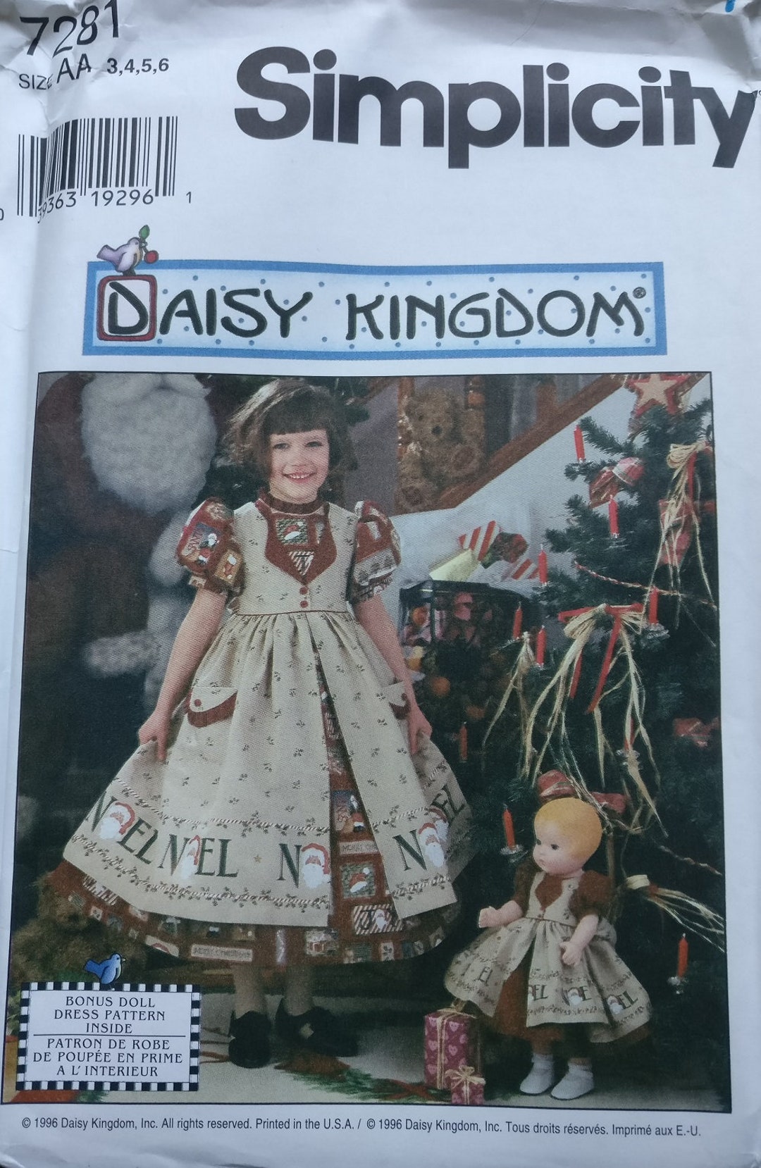 Simplicity Girls Pinafore Dress and Doll Dress Pattern 7281 Daisy ...