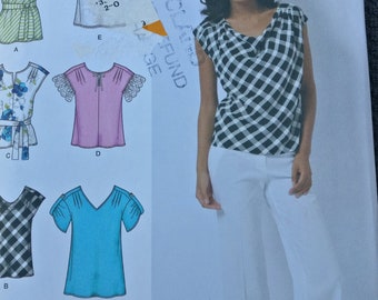 Simplicity Pattern D0544/8260 Misses' Top in Two Lengths With Fabric ...