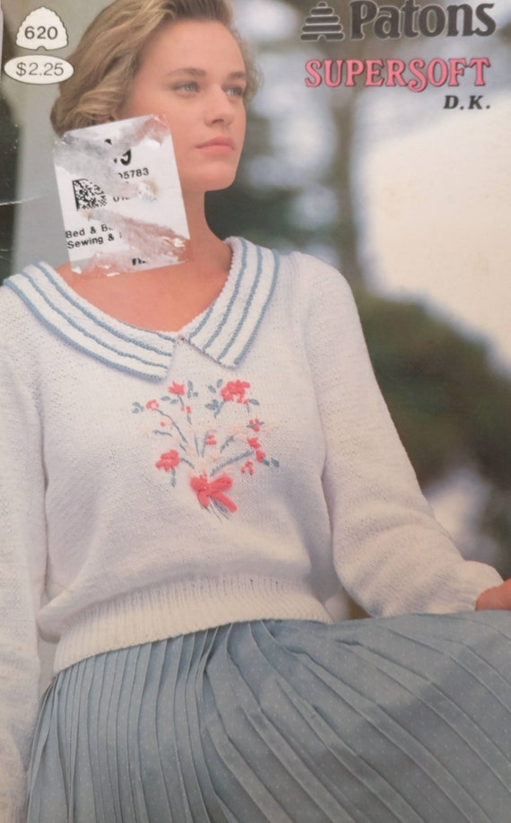 Patons Misses Sweater Knitting Pattern Book 620 - Etsy