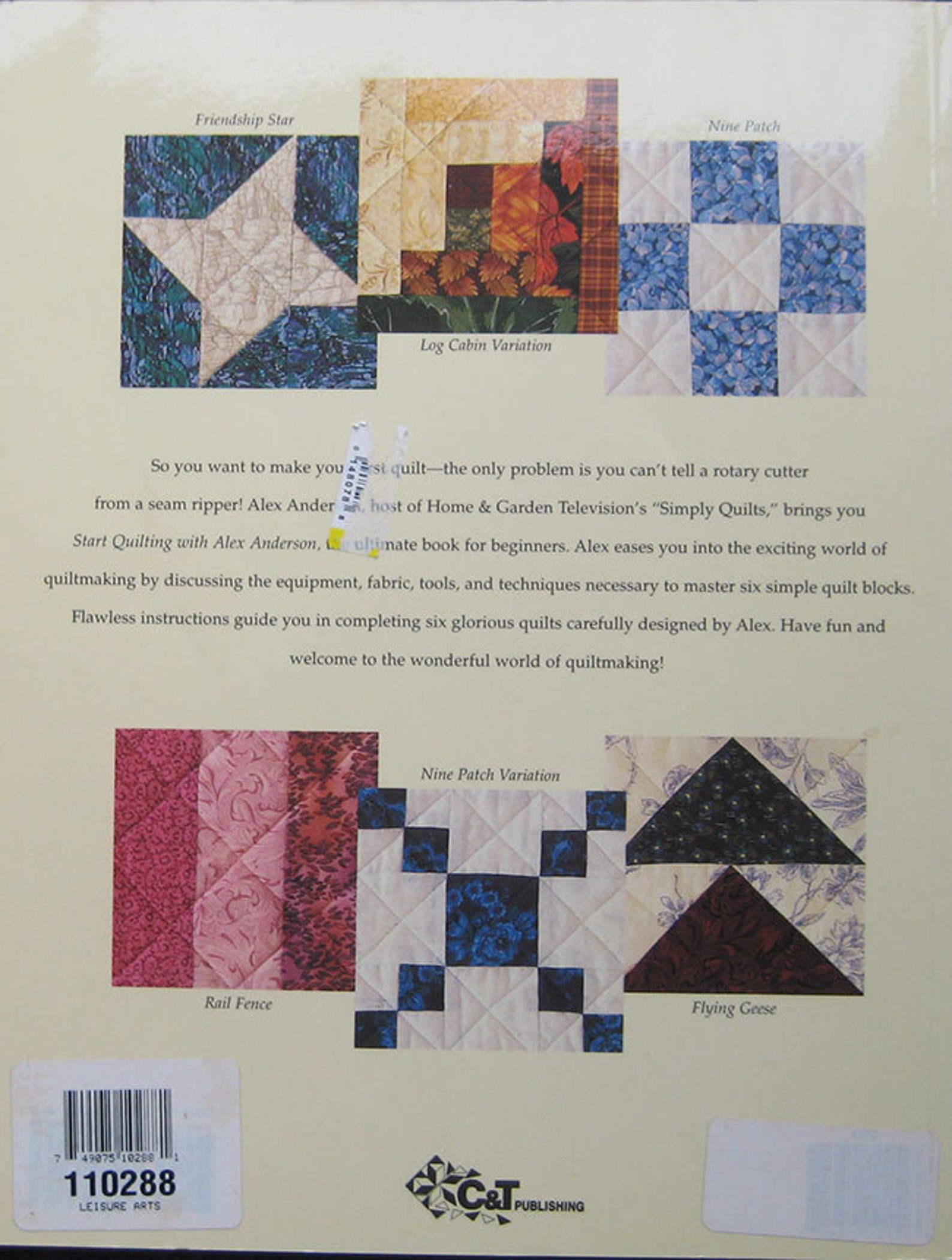 Start Quilting Pattern Book by Alex Anderson - Etsy