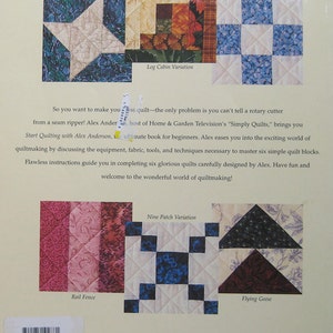 Start Quilting Pattern Book by Alex Anderson - Etsy