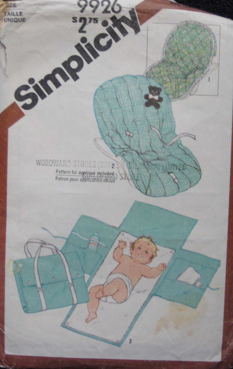 Simplicity Baby Travel Mat and Seat Cover Pattern 9926 - Etsy