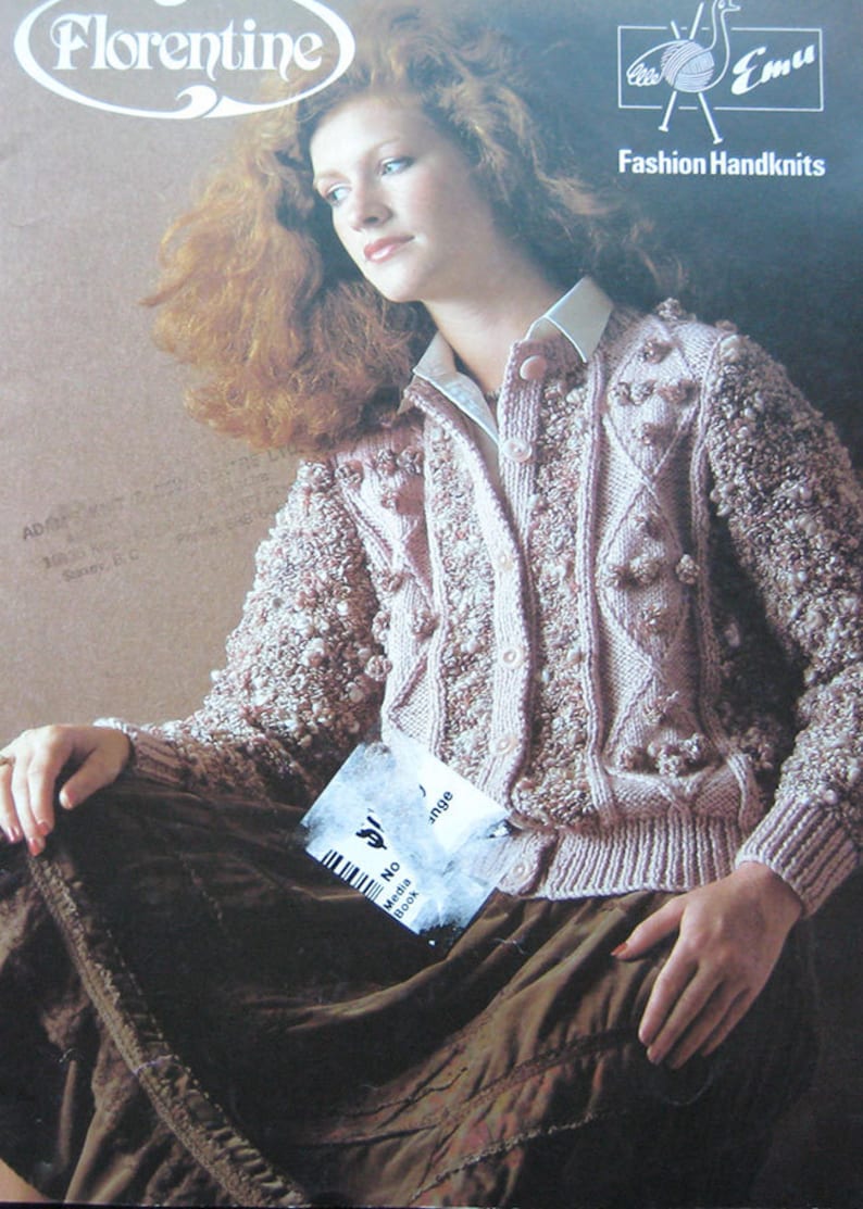Vintage Emu Florentine Knitting Pattern - Etsy Vintage Emu Florentine Knitting Pattern - Etsy