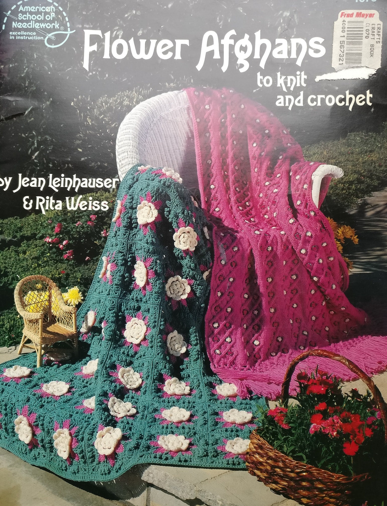 Flower Afghans to Knit and Crochet Pattern Book by ASON - Etsy