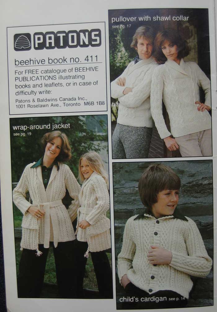 Patons Aran Sweater Knitting Pattern Book 411 - Etsy