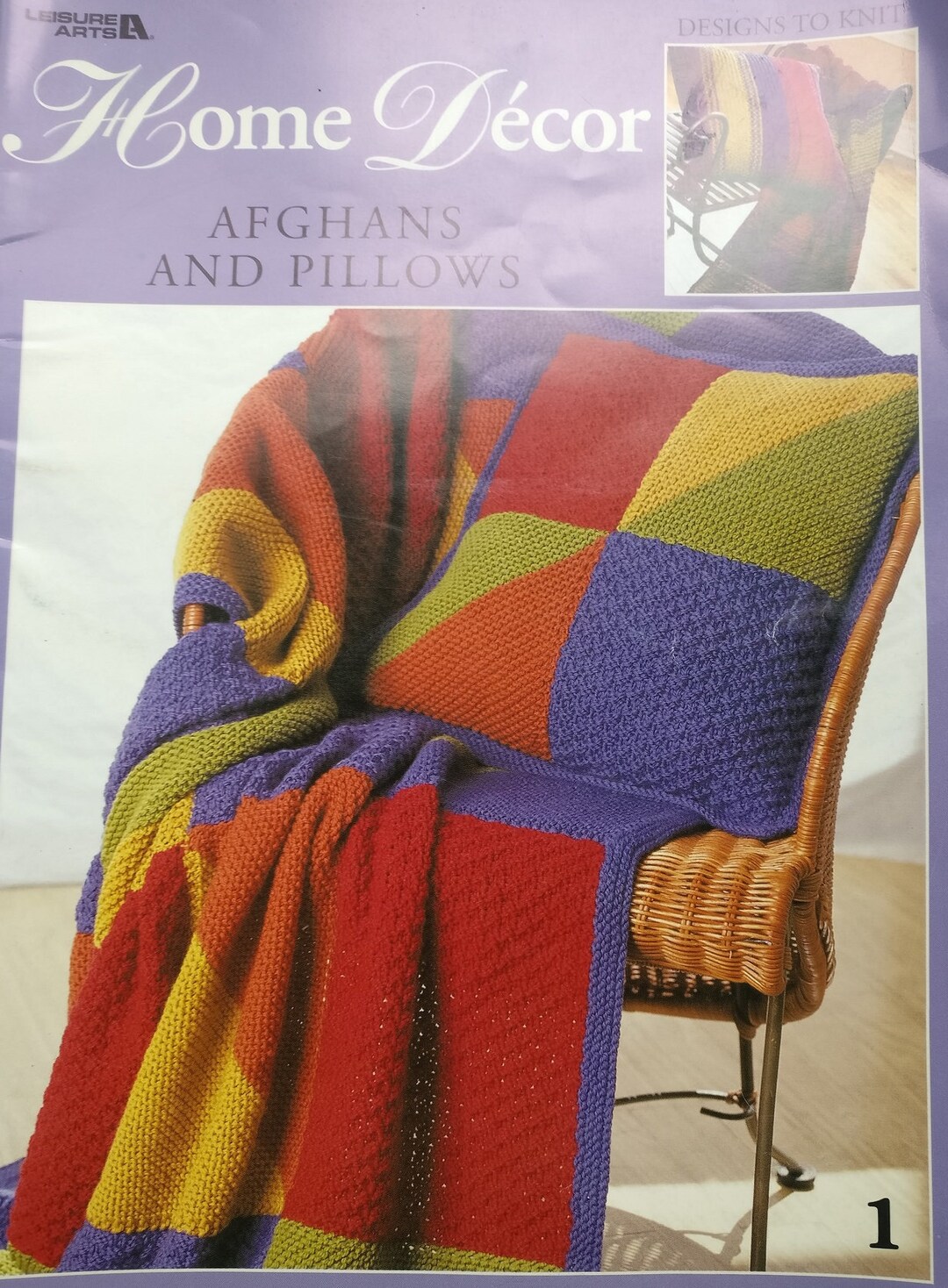 Home Decor Knit Afghans and Pillows Pattern Book by Leisure Arts - Etsy