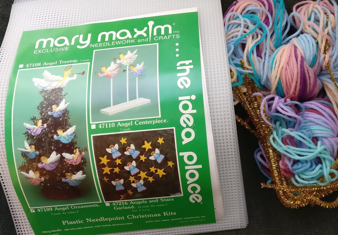 Mary Maxim Needlework Plastic Canvas Angel Ornaments Kit - Etsy Canada