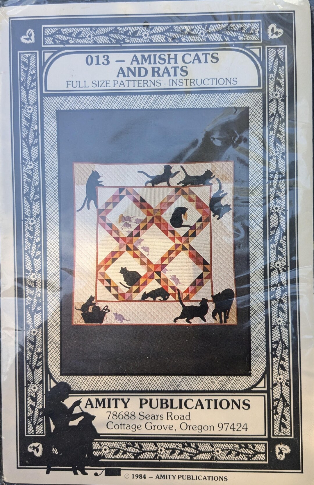 Amish Cats and Rats Wall Quilt Pattern by Amity Publications - Etsy