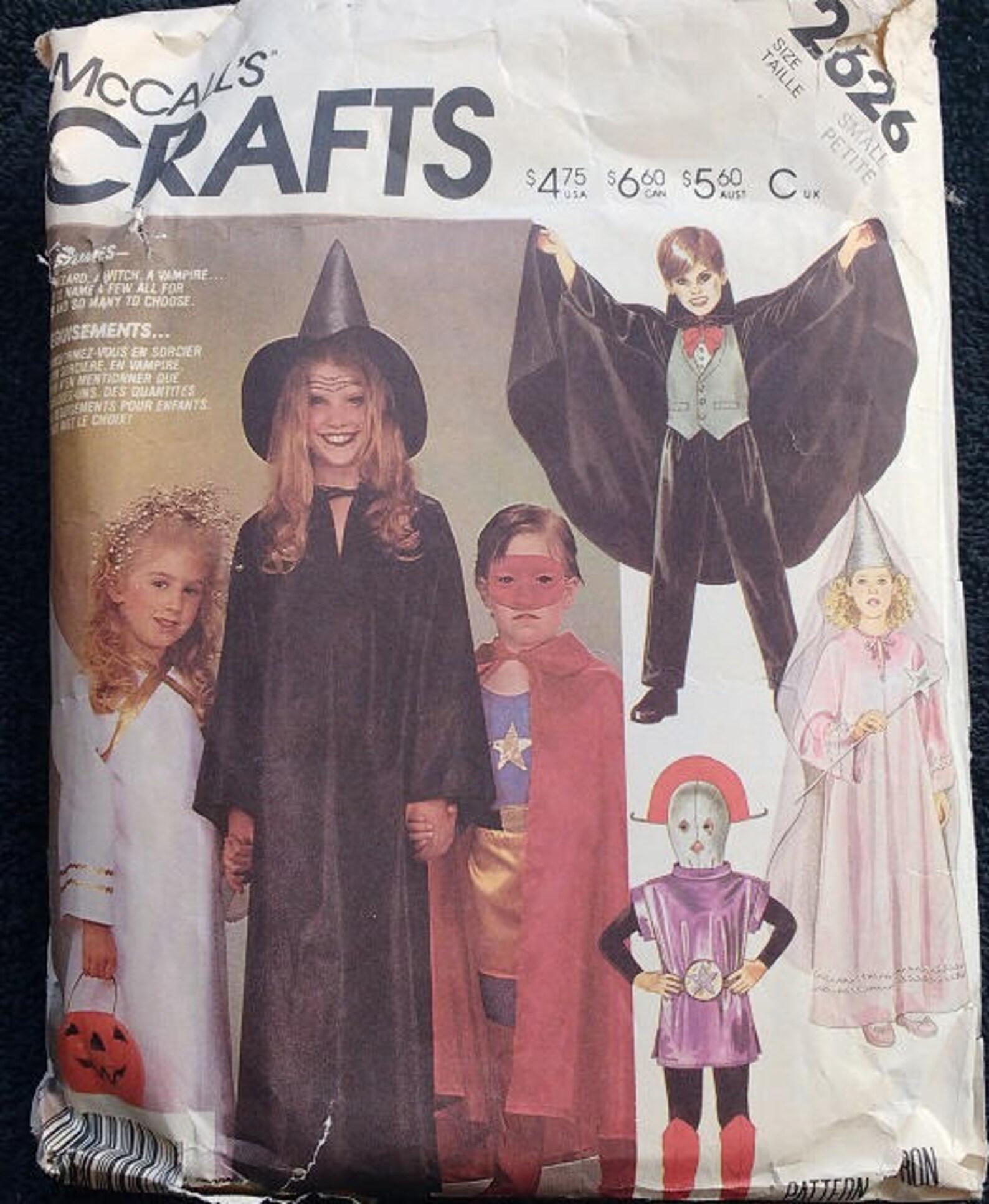 Mccalls Childs Dracula Witch Wizard Costume Pattern 2626 - Etsy