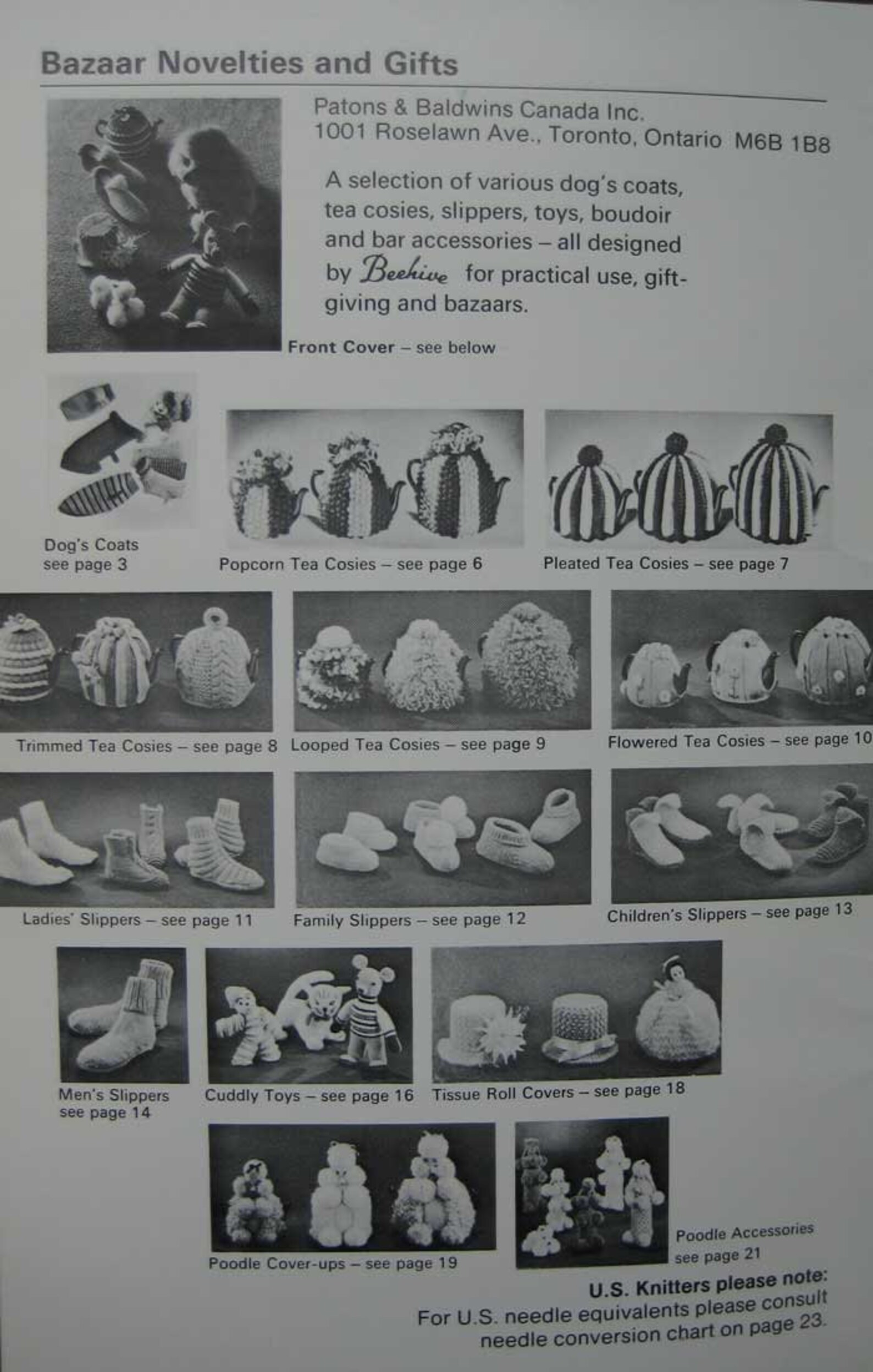 Vintage Patons Bazaar Novelties and Gifts Knitting Book - Etsy