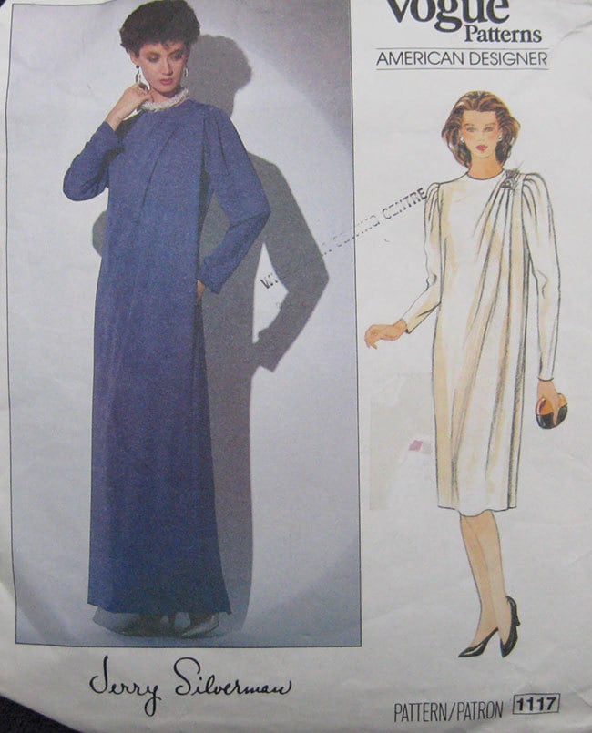 Vogue American Designer Dress Pattern Jerry Silverman 1117 - Etsy