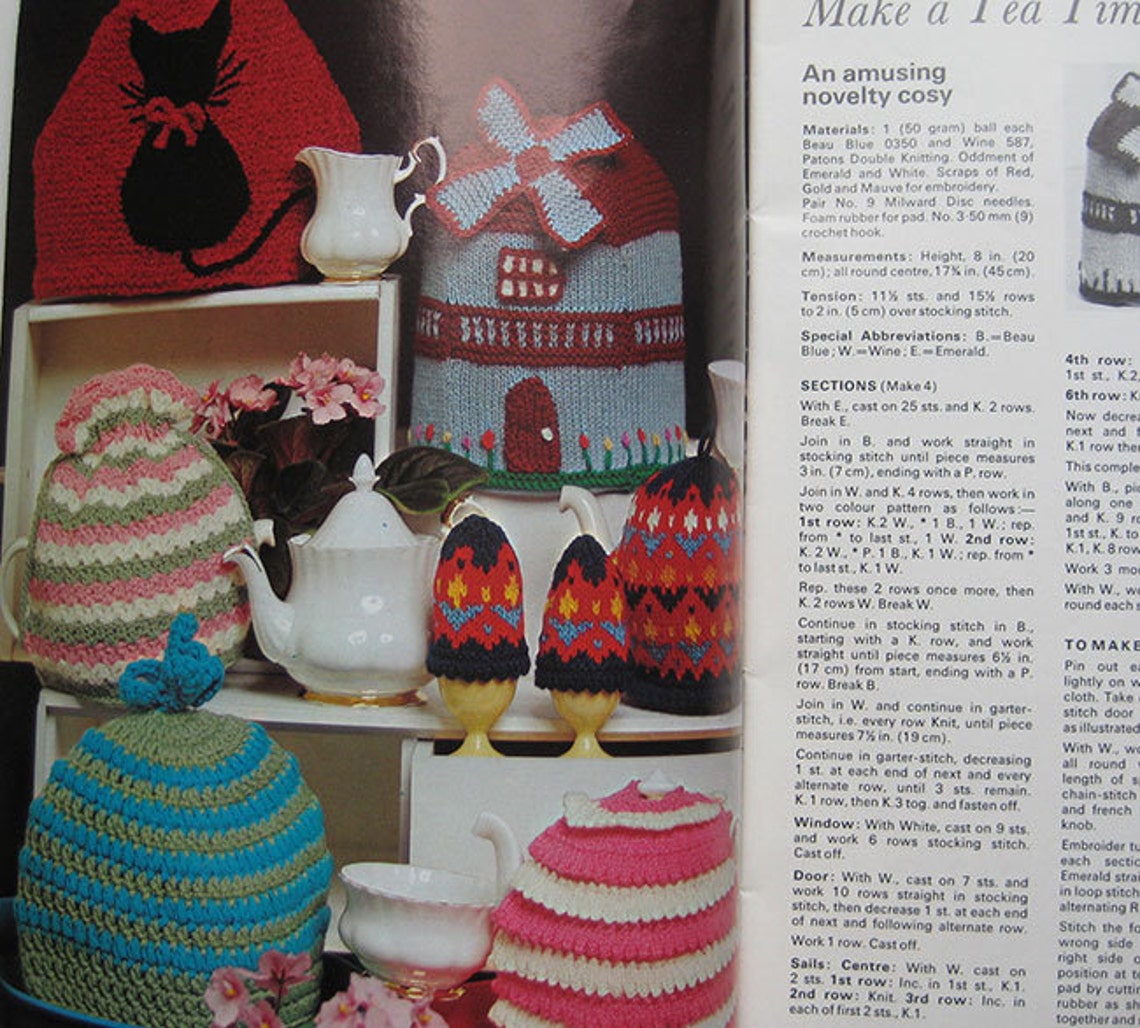 Patons Bazaar Knit Crochet Pattern Book | Etsy